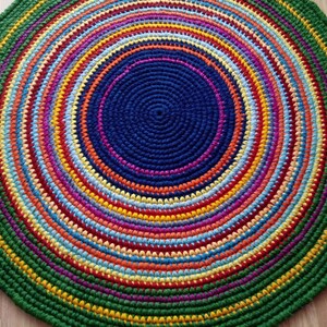 Round Rug, Rainbow/rug/area Rugshandmade Rug/carpet/wool Rug/alfombra ...