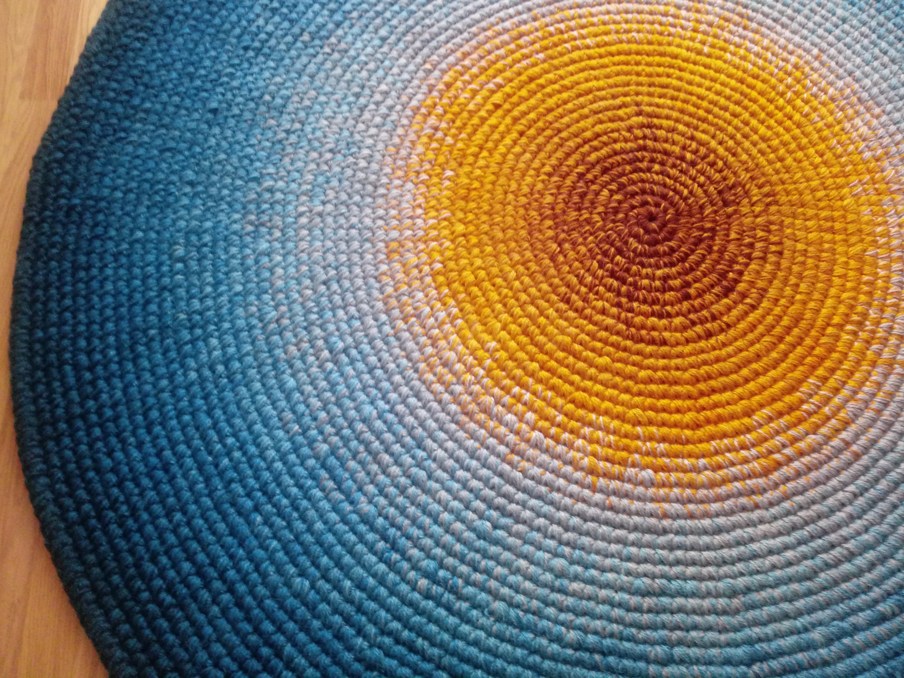 Handmade Wool Round Rug, Colorful Floor Decor - Etsy
