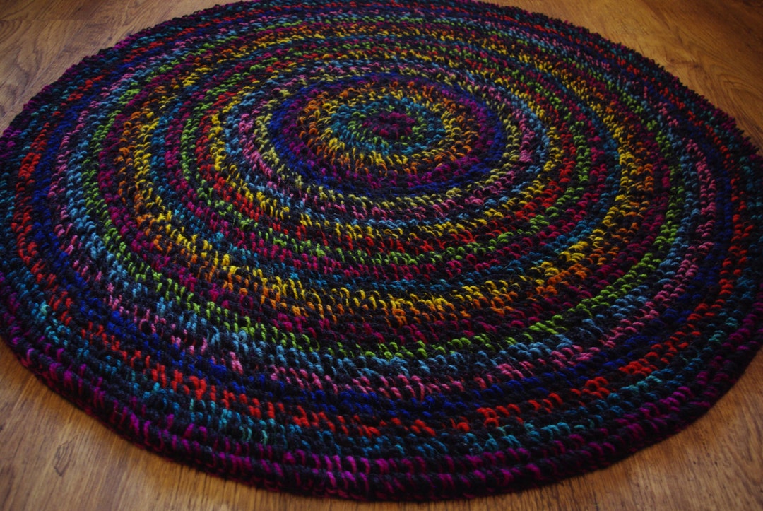 Round Rug/shaggy Rug/rugs/rug/area Rugs/floor Rugs/large Rugs/handmade ...