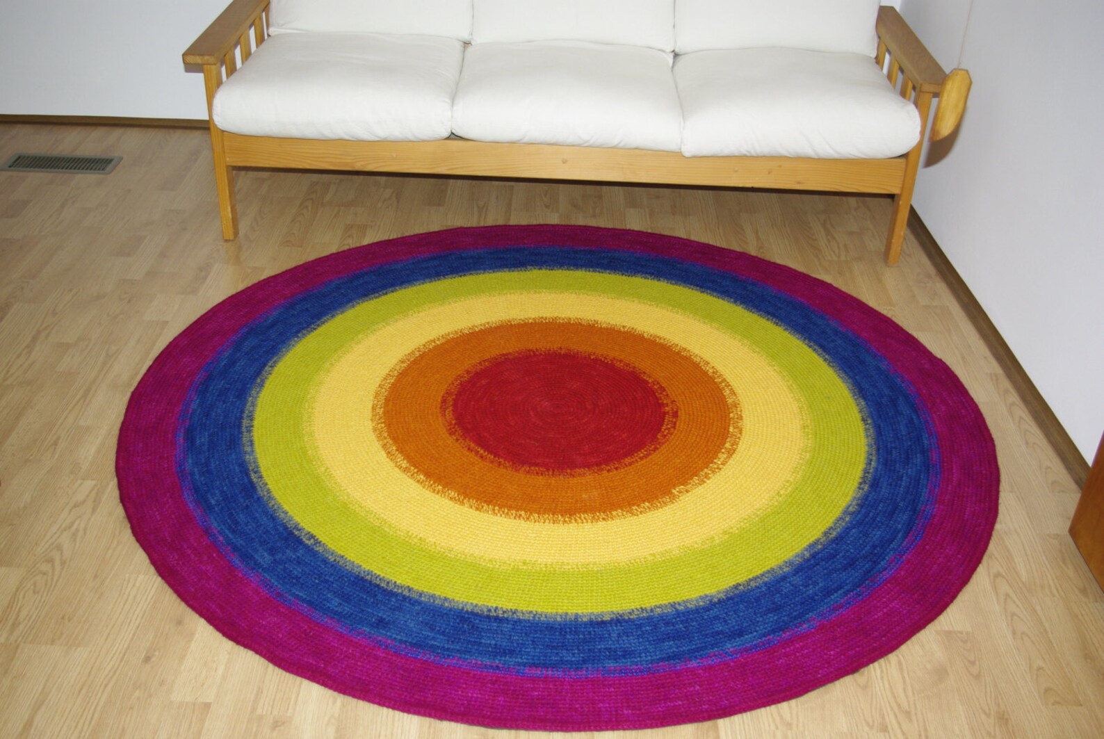 Round Rug Rainbow/rug/area Rugshandmade Rug/carpet/wool | Etsy