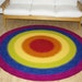 Round Rug Rainbow/rug/area Rugshandmade Rug/carpet/wool - Etsy