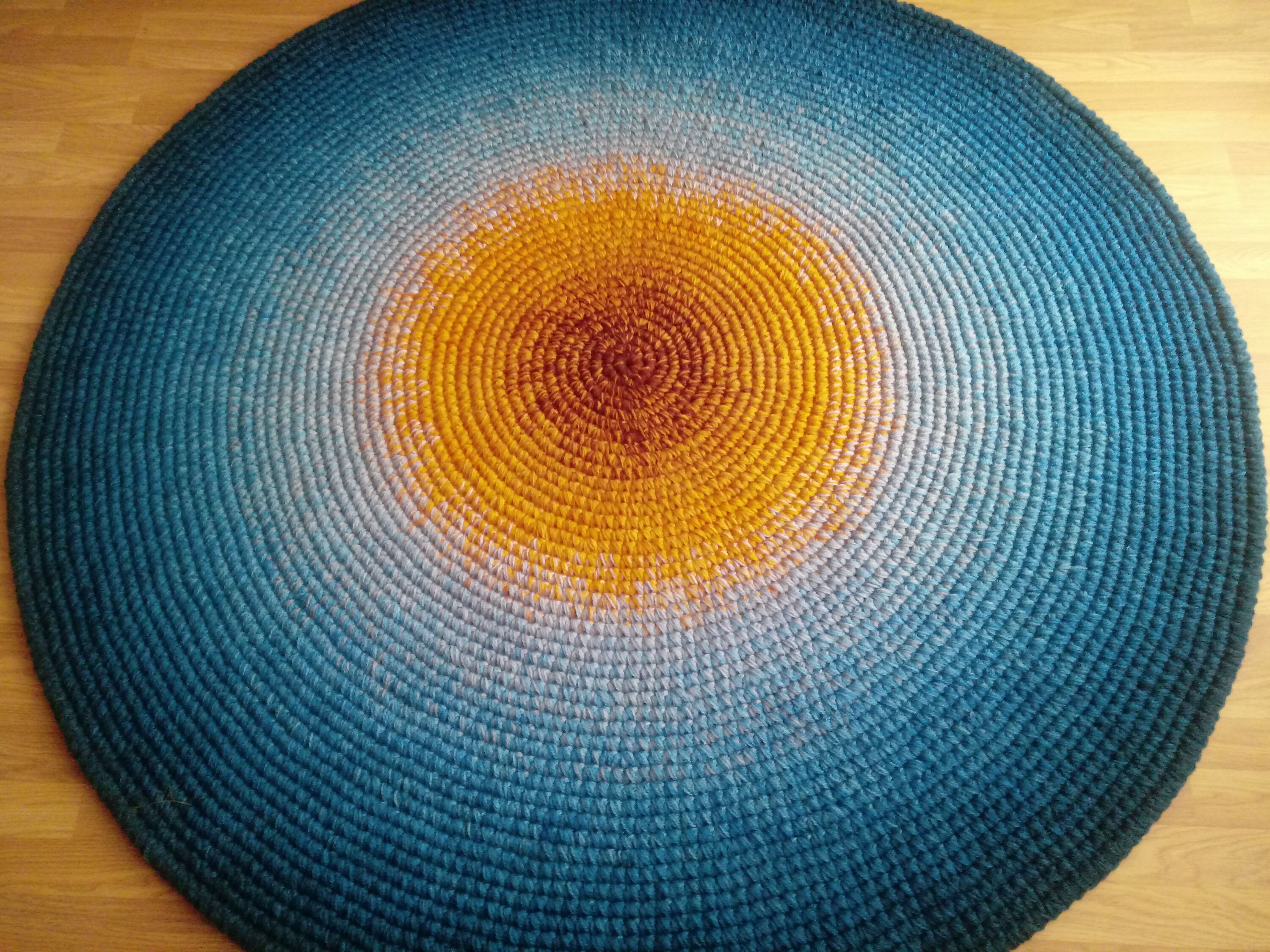 Handmade Wool Round Rug, Colorful Floor Decor - Etsy