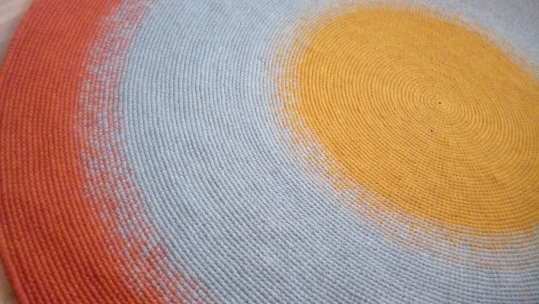 Handmade Wool Round Rug, Modern Area Carpet - Etsy