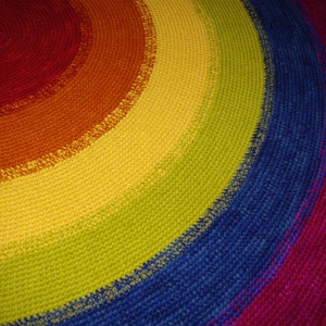 Round Rug, Rainbow/rug/area Rugshandmade Rug/carpet/wool Rug/alfombra ...