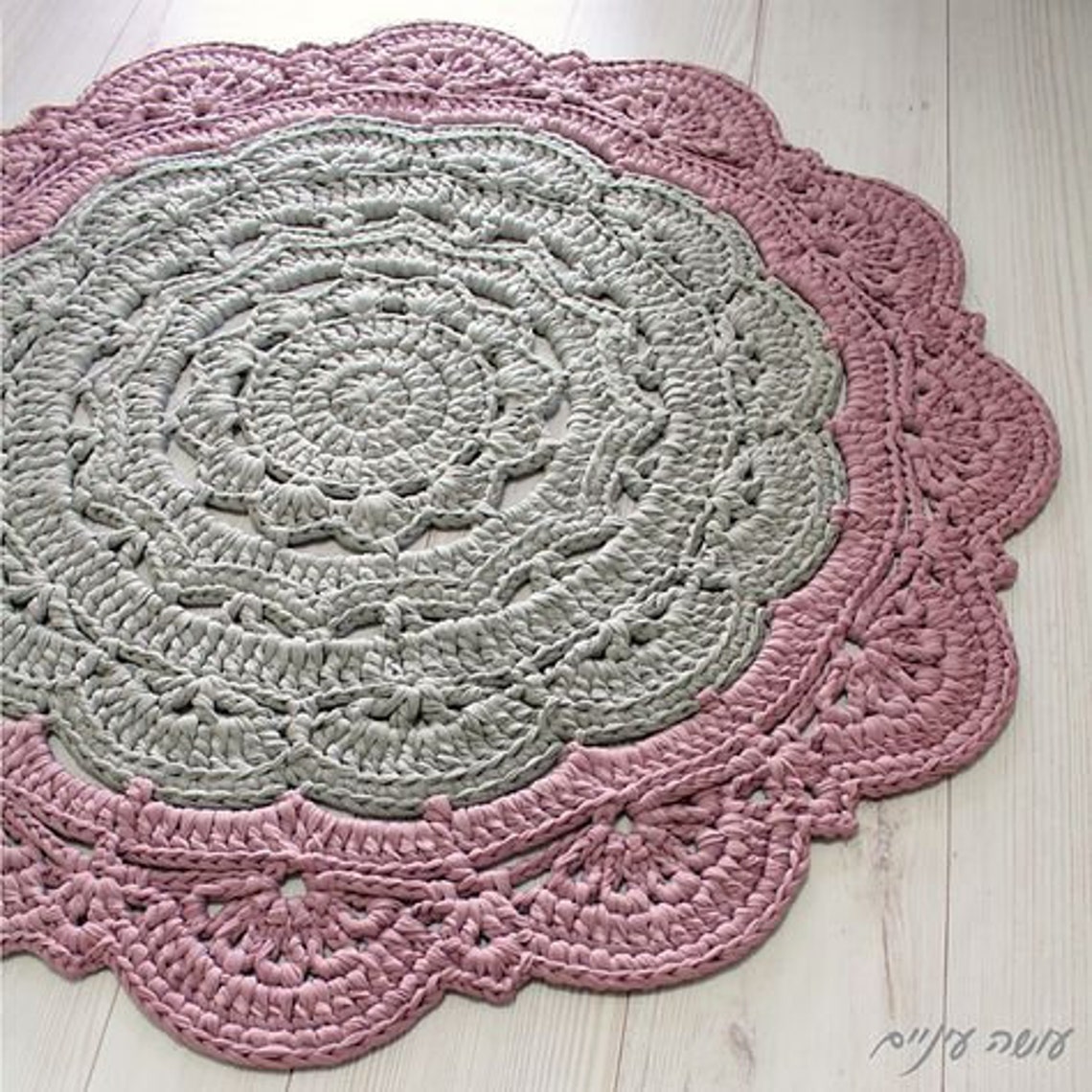 Handmade Cotton Chunky Crochet Cream Rug/crochet Nursery - Etsy