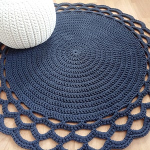 Handmade Cotton Chunky Crochet Cream Rug/crochet Nursery Rug ...
