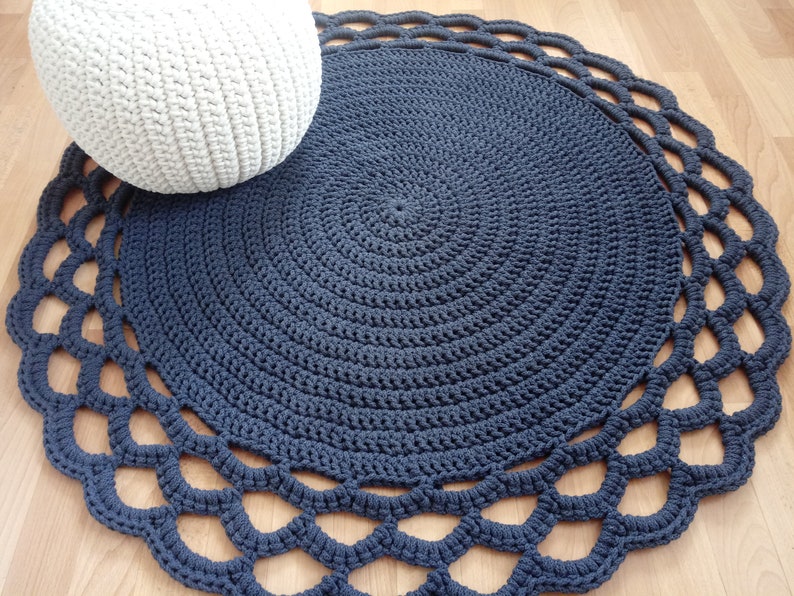 Handmade Cotton Chunky Crochet Cream Rug/crochet Nursery | Etsy