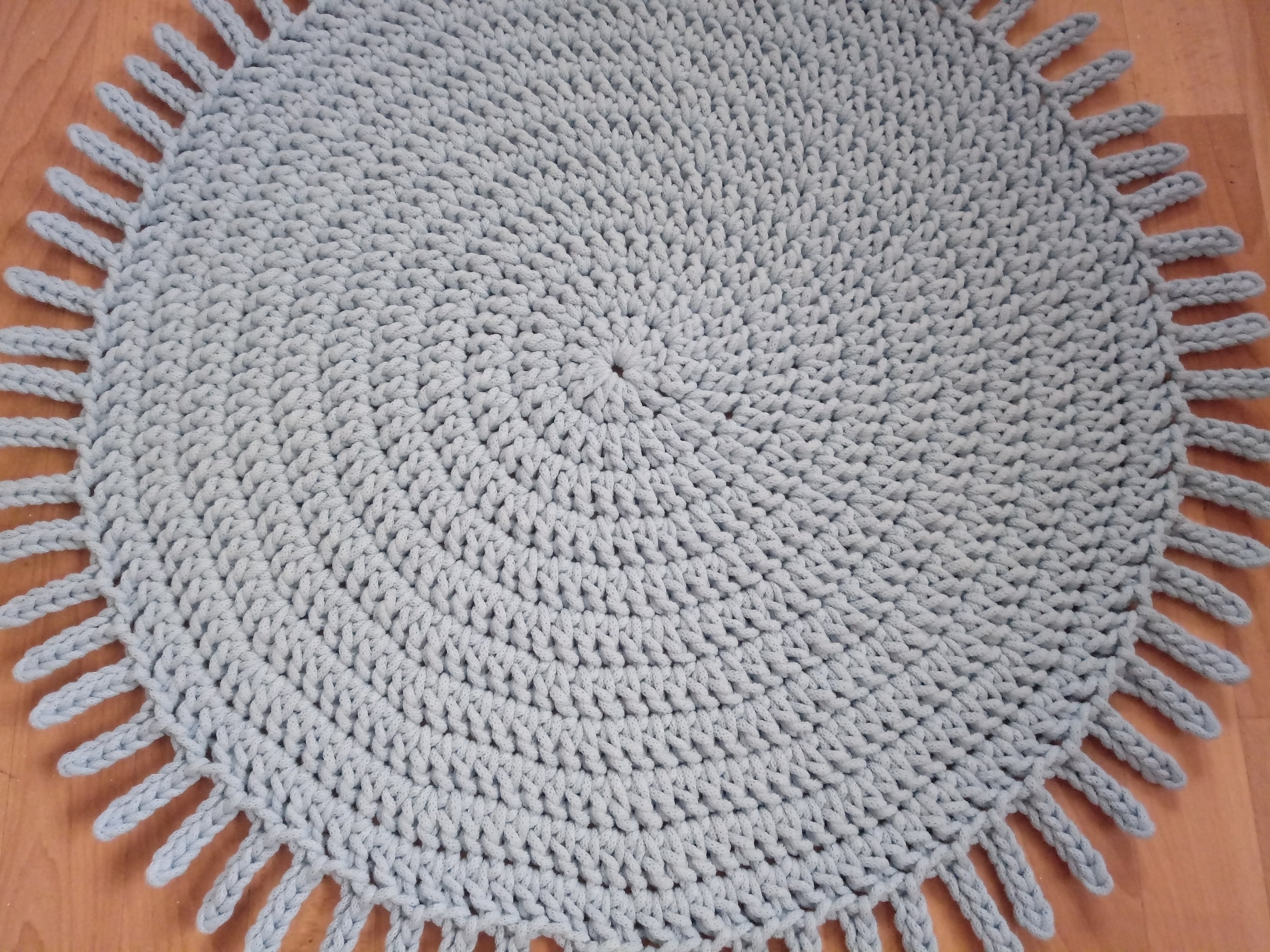 Handmade Cotton Chunky Crochet Cream Rug/Crochet Nursery - Etsy Polska