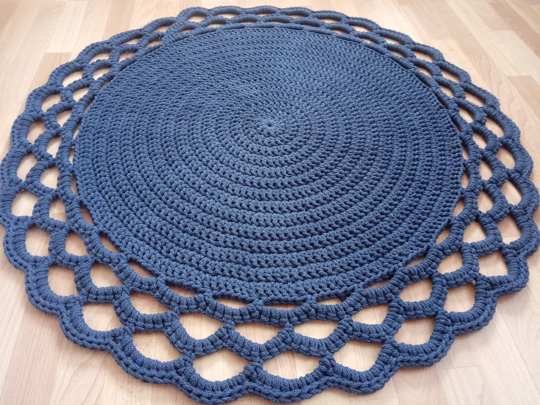 Handmade Cotton Chunky Crochet Cream Rug/crochet Nursery Rug ...