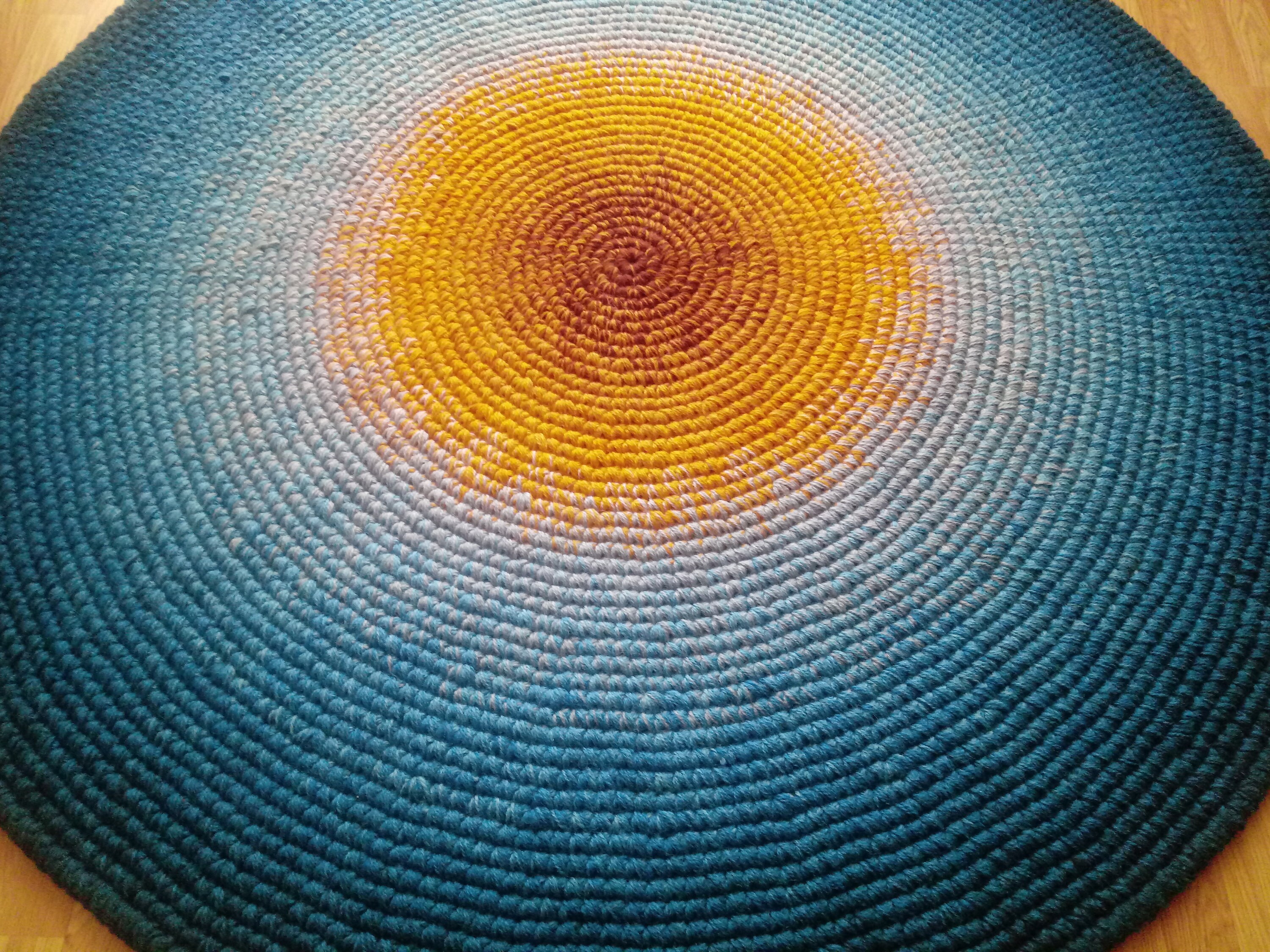 Handmade Wool Round Rug, Colorful Floor Decor - Etsy