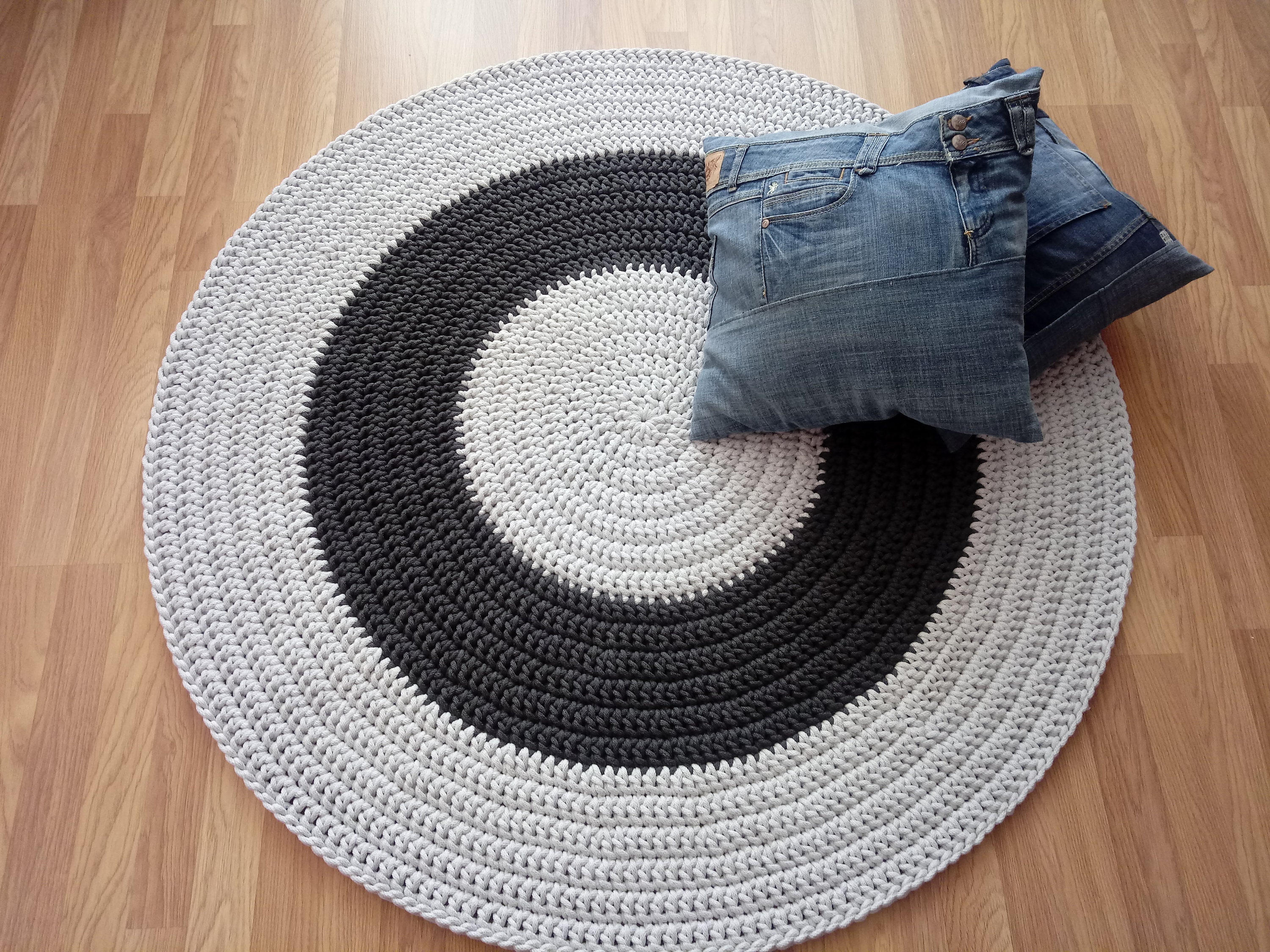 Handmade Cotton Chunky Crochet Cream Rug/crochet Nursery | Etsy