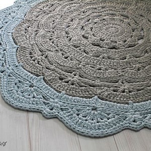 Handmade Cotton Chunky Crochet Cream Rug/crochet Nursery Rug ...