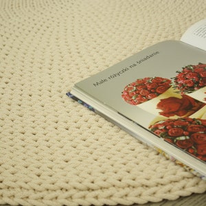 MANY Colors/round Handmade Super Chunky Cream Washable Rug/floor Rug ...