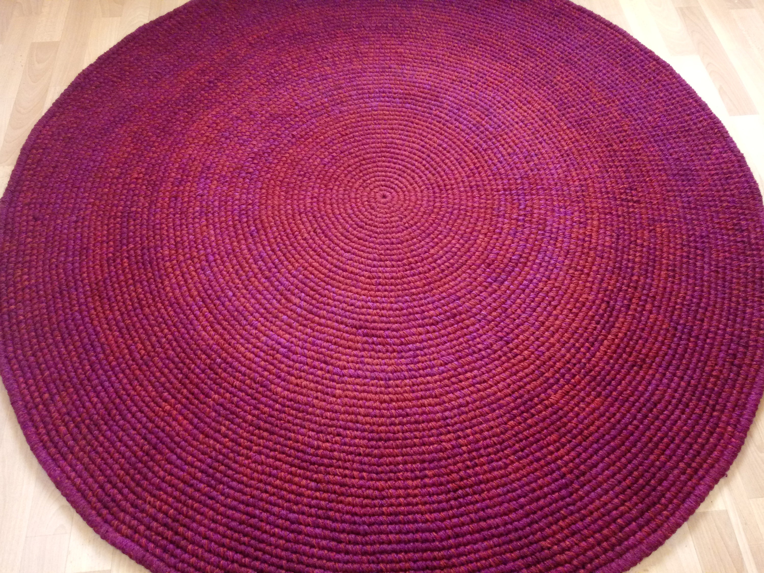 Round Rug/red Rug/area Rug/handmade Rug/carpet/wool | Etsy