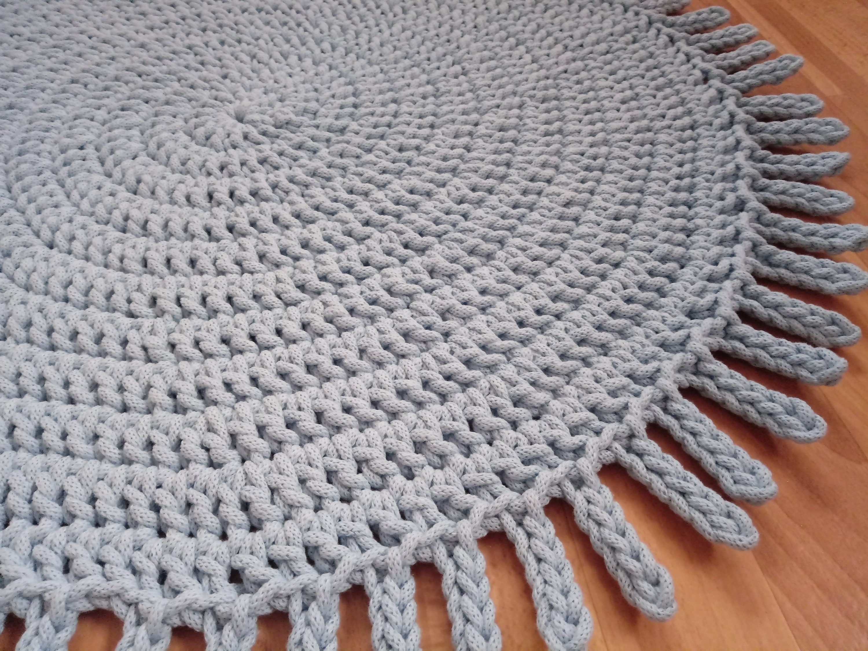 Handmade Cotton Chunky Crochet Cream Rug/Crochet Nursery - Etsy Polska