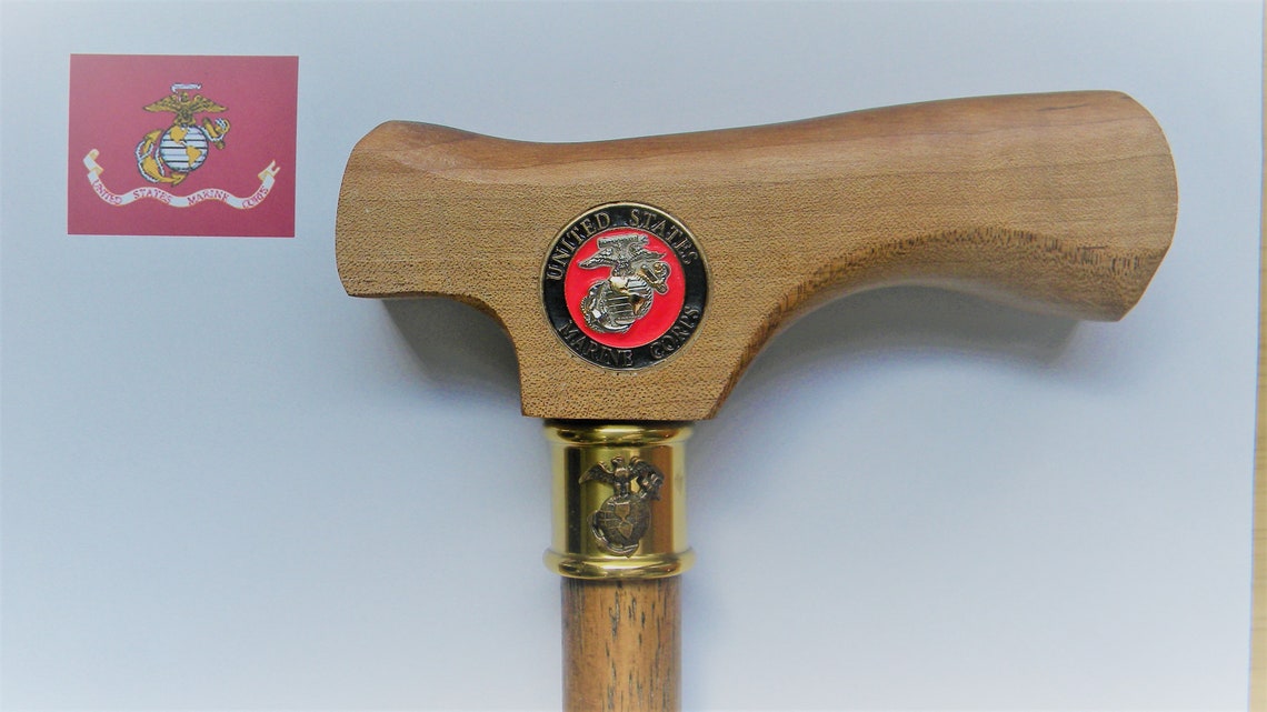 USMC Veterans Walking Cane - Etsy