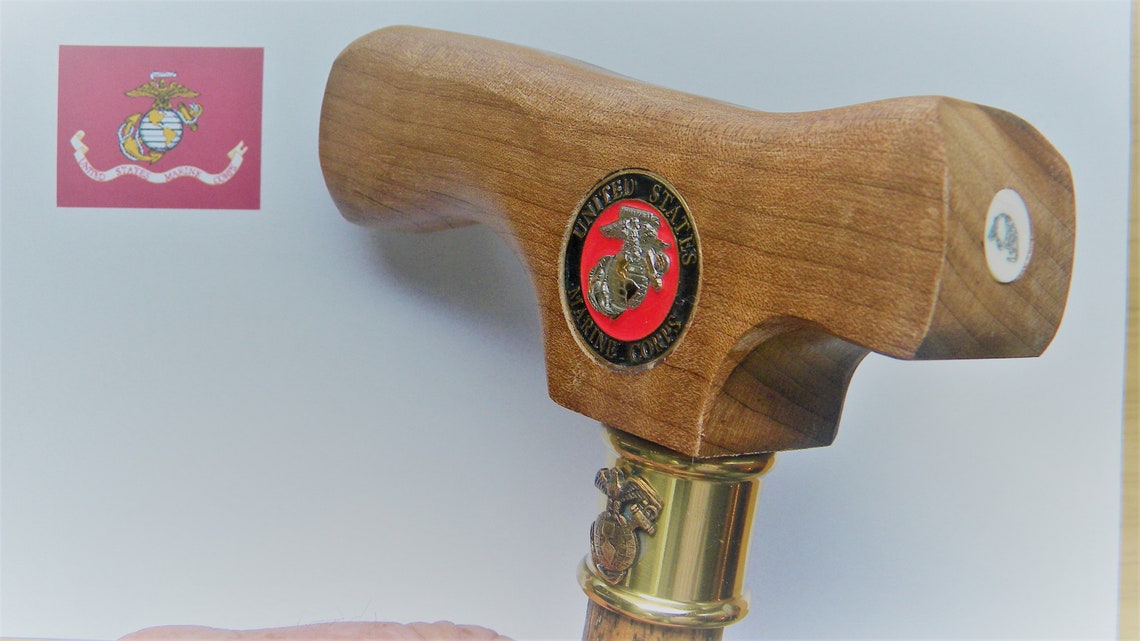 USMC Veterans Walking Cane - Etsy