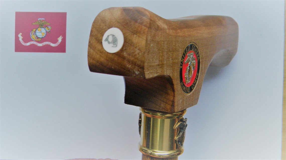 USMC Veterans Walking Cane - Etsy