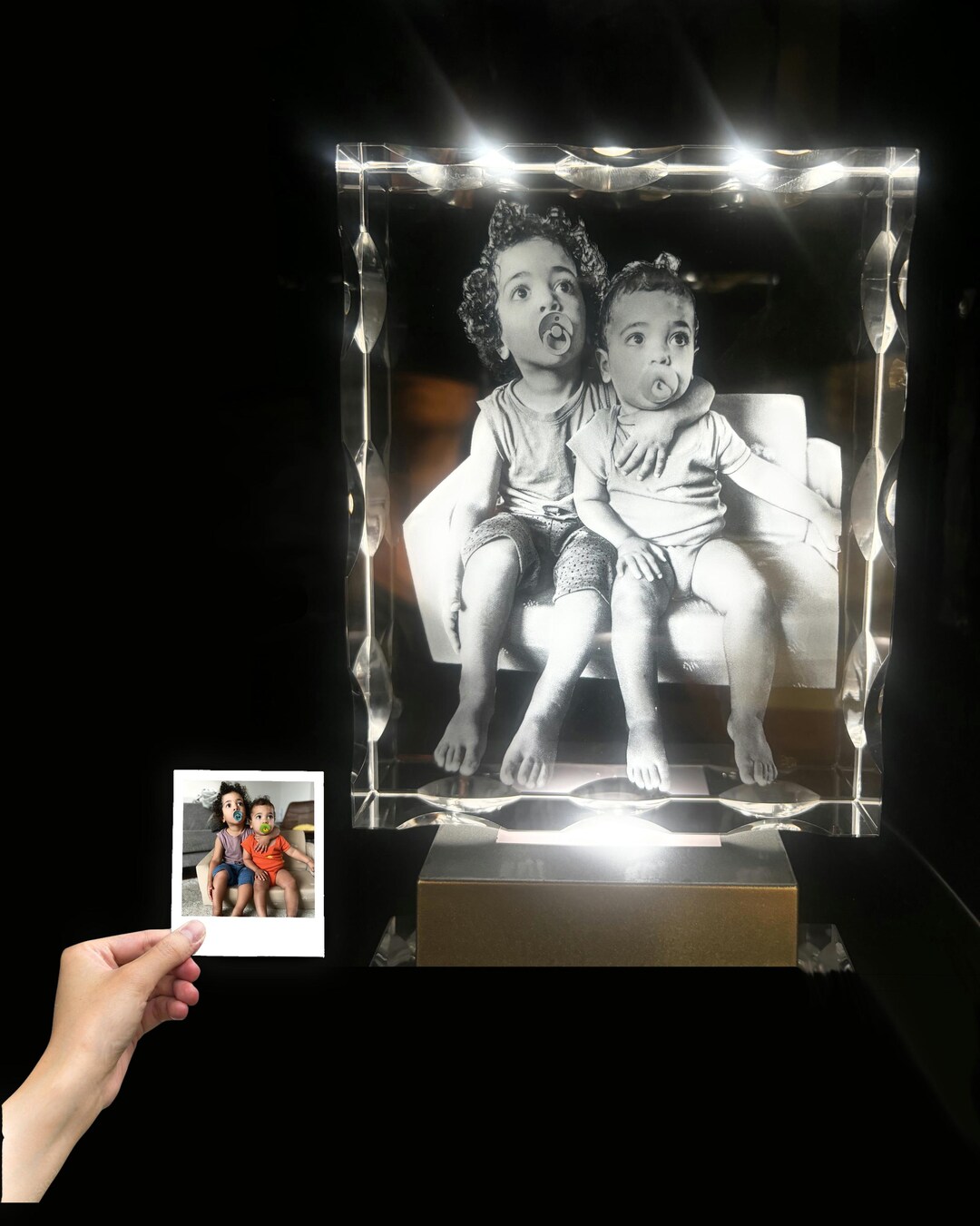 Personalized Notch 3D Crystal, Custom Engraved Gift, Perfect for Family ...