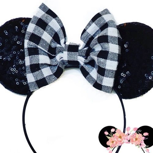 Buffalo Plaid Checked Minnie Ears Minnie Mouse Ears Minnie - Etsy