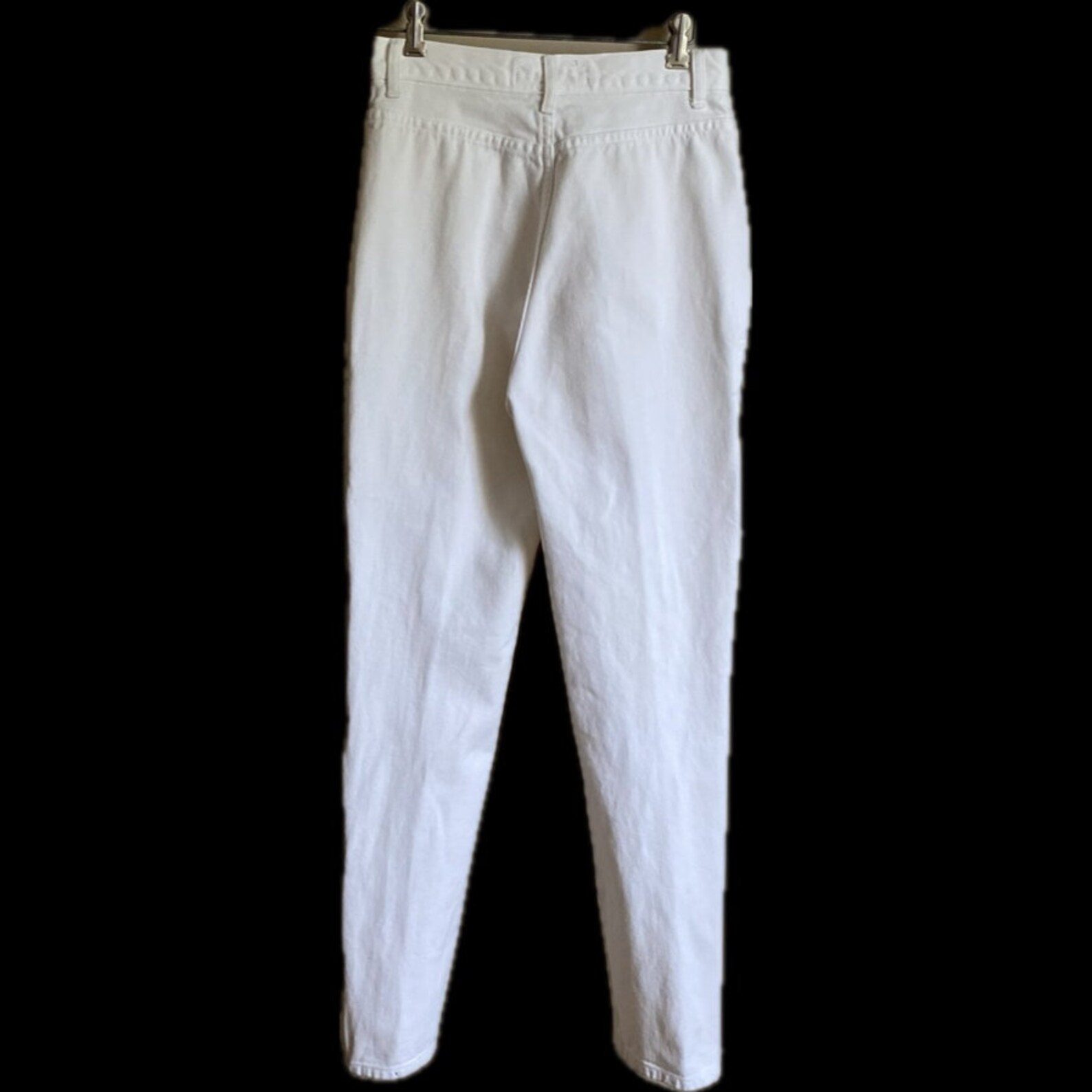 27x 28 80s White Jeans Open Lattice Legs, High Waisted, Bare Back ...