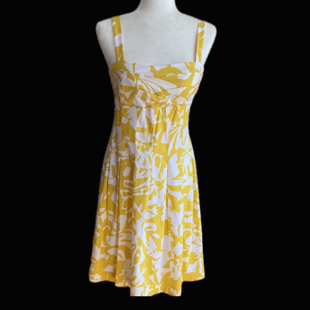 1960s Sun Dress Yellow White Print Summer Floral Vintage R&K Original ...