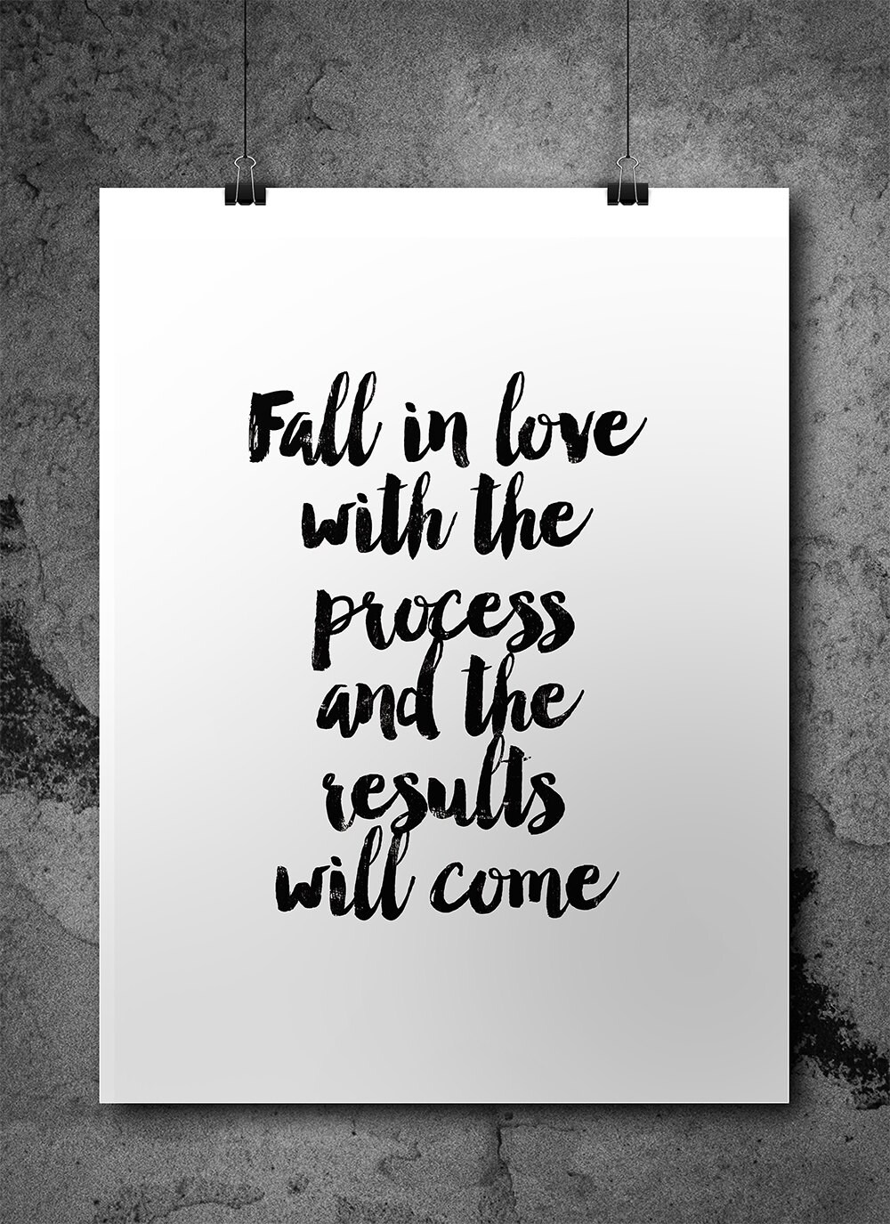 Minimalist Poster fall in Love With the Process and the - Etsy