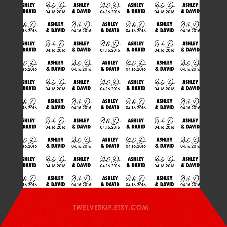 Wedding Backdrop Wedding Step and Repeat Banner Red Carpet Wedding ...