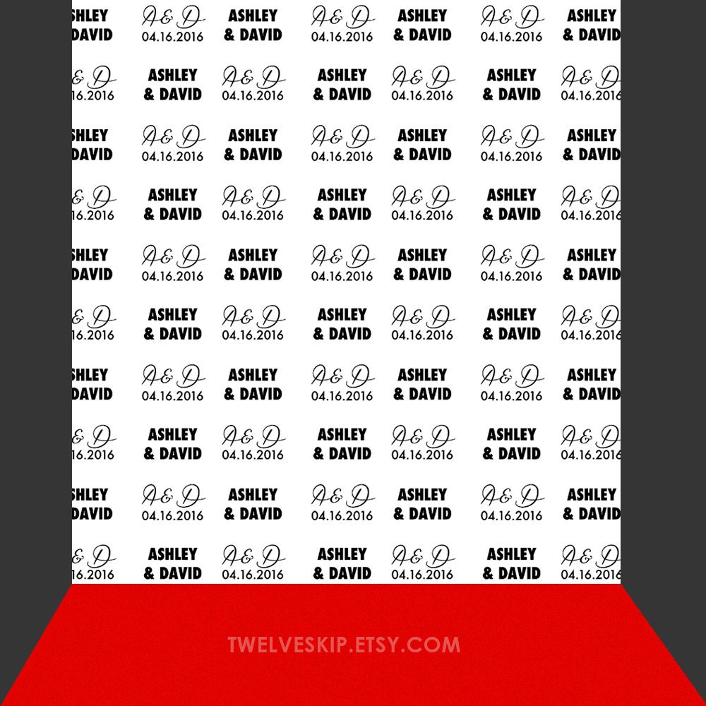Wedding Backdrop Wedding Step and Repeat Banner Red Carpet - Etsy
