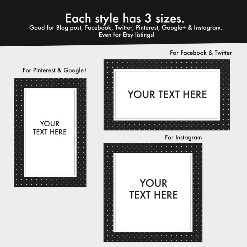 210 Blog Post Image Templates / Social Media Image Templates / Facebook ...