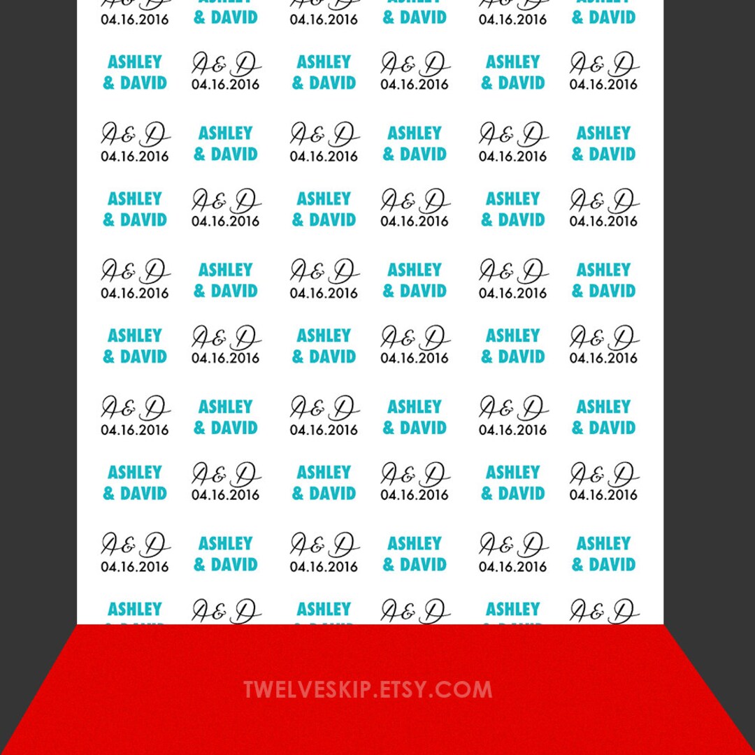 Wedding Backdrop Wedding Step and Repeat Banner Red Carpet Wedding ...