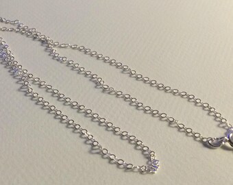 16 Inches of 925 Sterling Silver Fine Cable Chain Necklace - Etsy