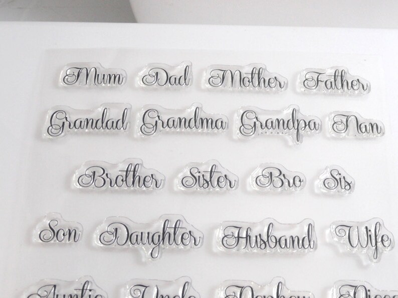 Phill Martin Elegant Family Collection Stamp Set - Etsy