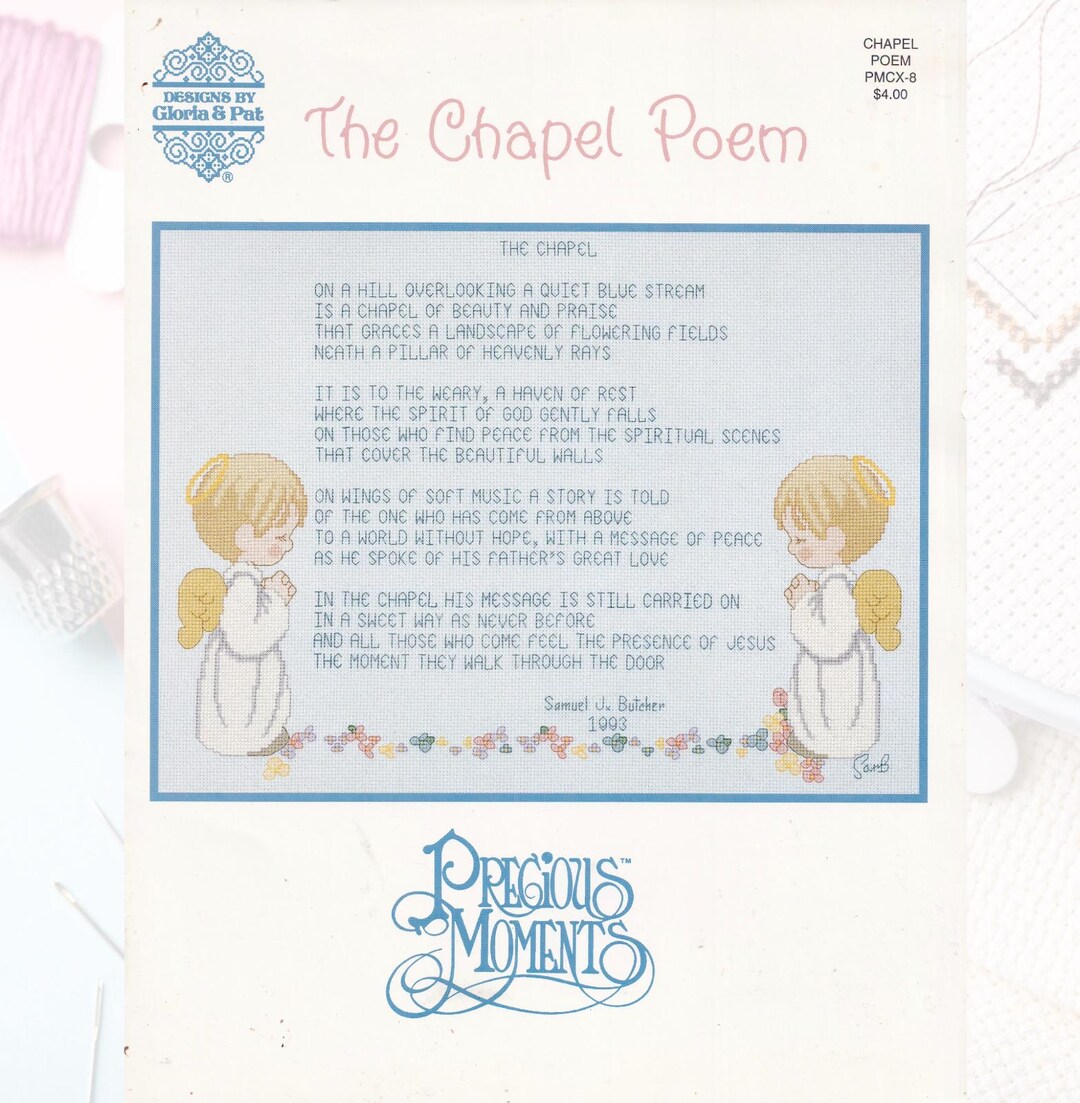 Vintage Precious Moments Cross Stitch Pattern – Chapel Poem - Etsy