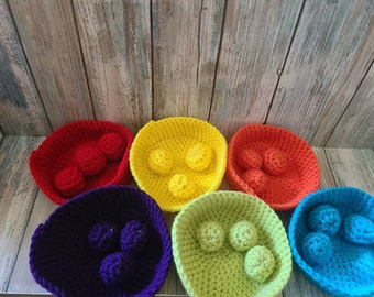 Color Sorting Bowls - Etsy