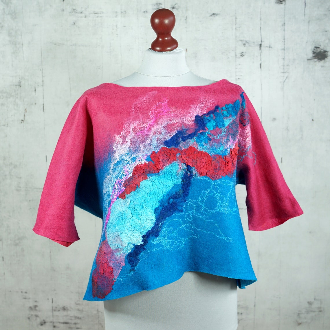 Felted Blouse Nuno Felted Tunic Felted Clothing Summer - Etsy