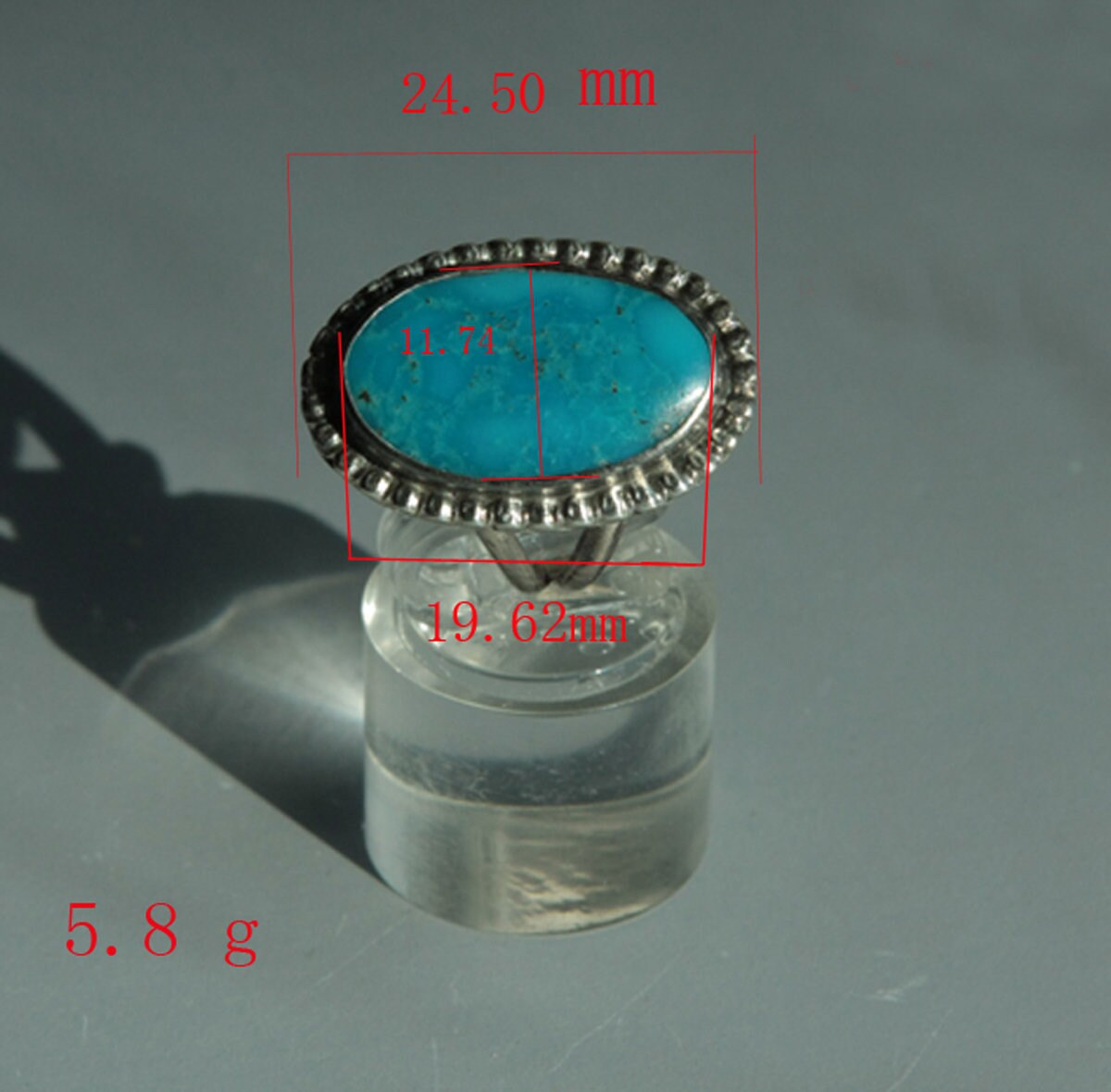 Very Pretty Vintage Blue Turquoise Sterling Silver Ring - Etsy