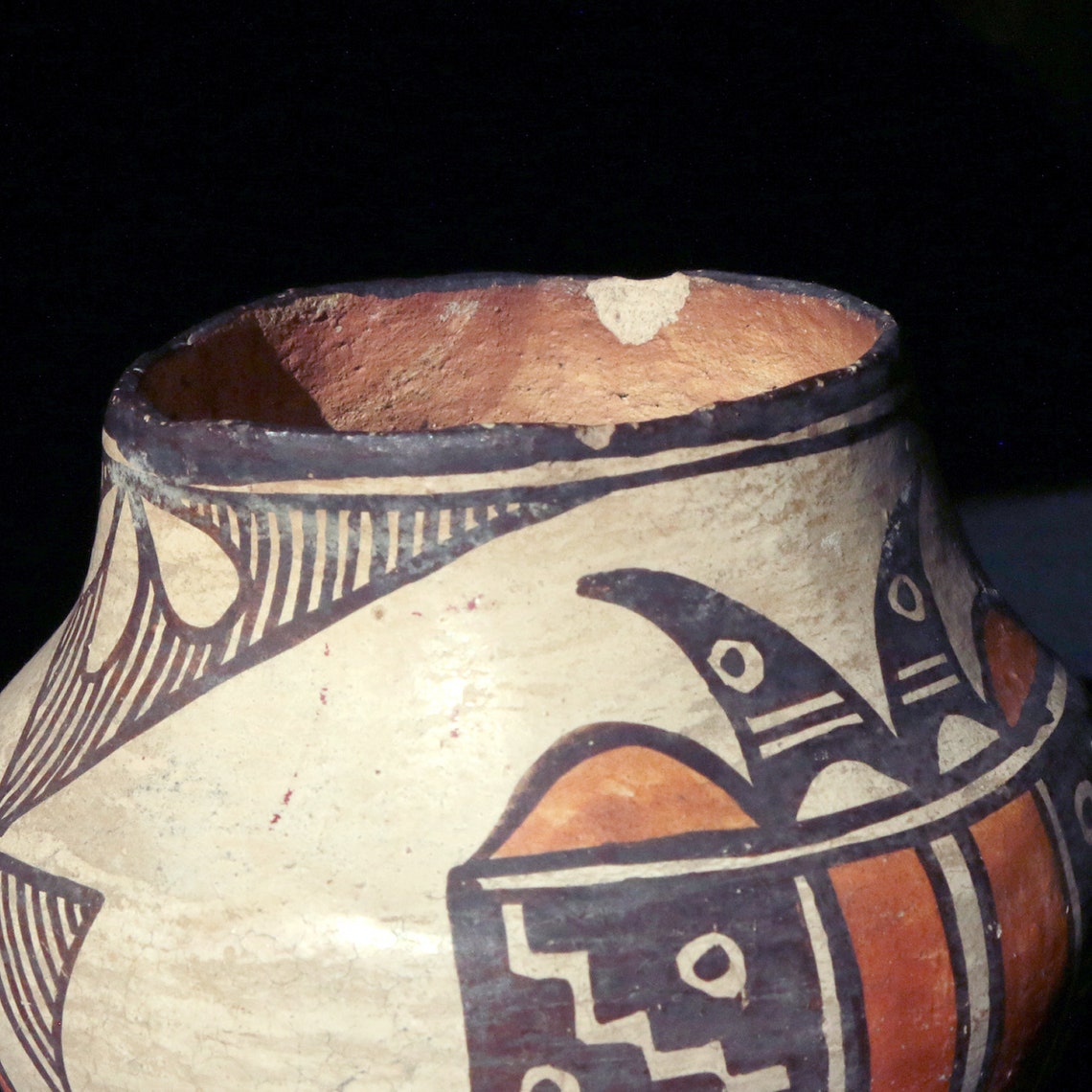 Antique American Indian Acoma Pueblo Pottery Jar With Provenance Early ...