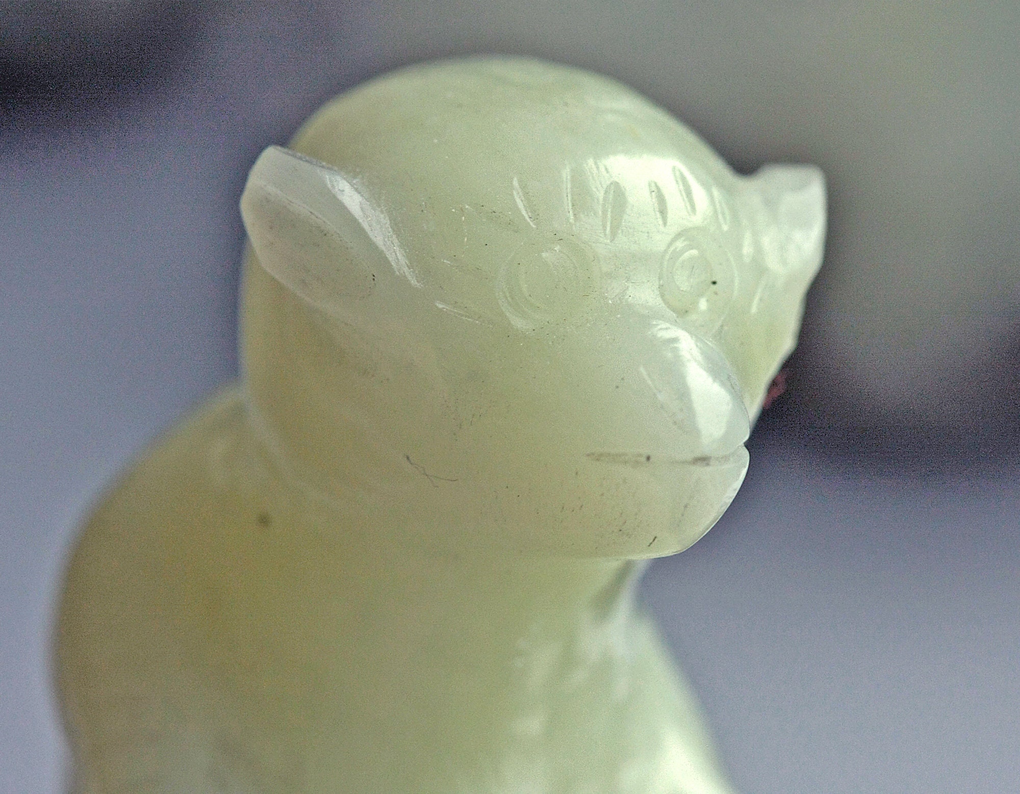 Vintage Handcarved Celadon "jade" Monkey Serpentine "jade" Monkey ...