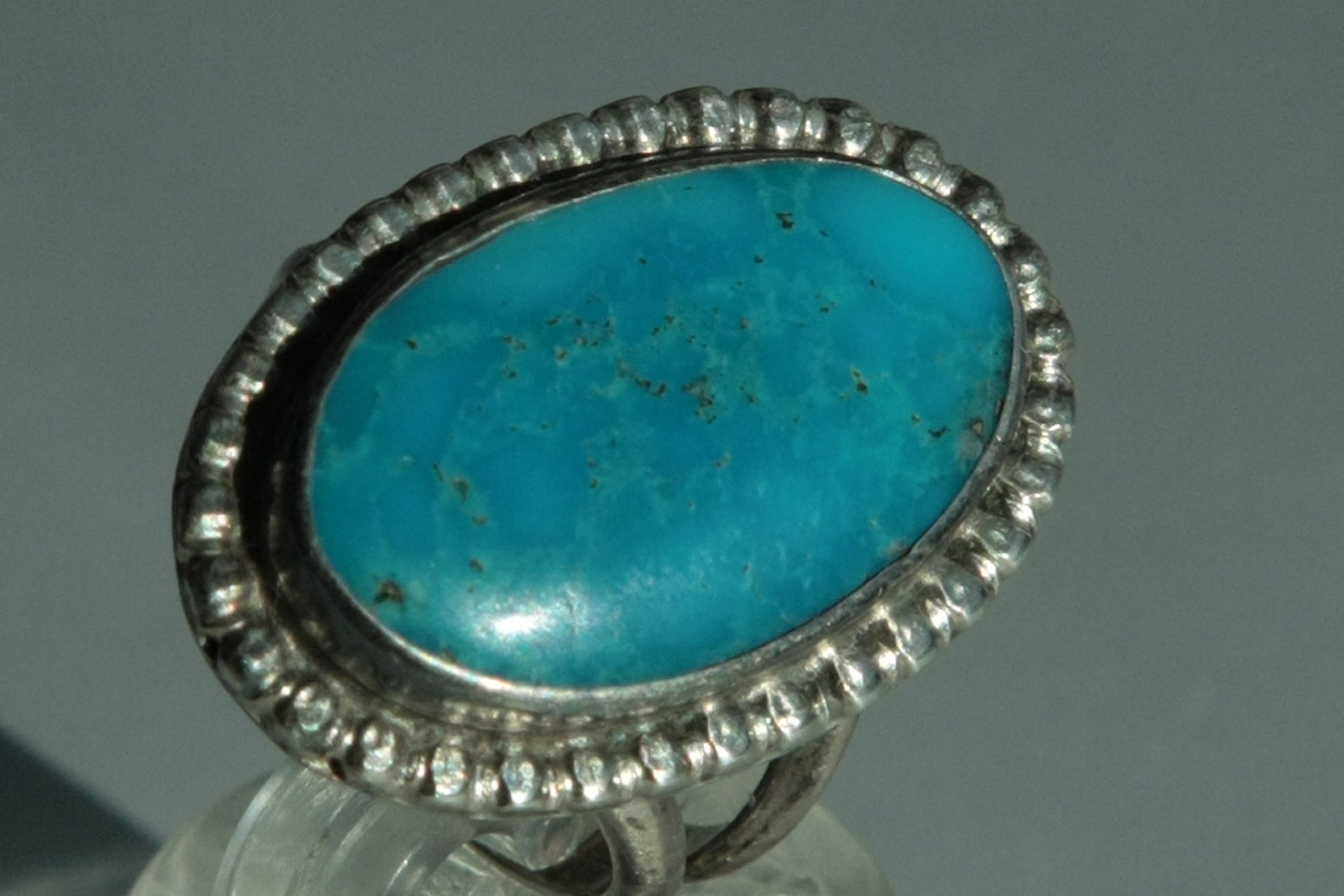 Very Pretty Vintage Blue Turquoise Sterling Silver Ring - Etsy