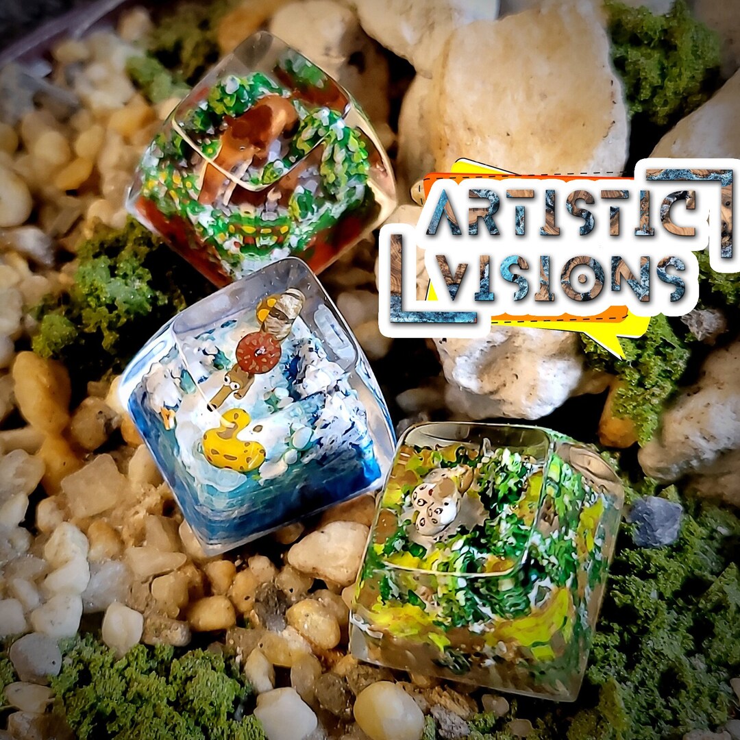 Ice Age Sid Manny Scrat Artisan Keycap , Custom Keycap , Movie Keycap ...