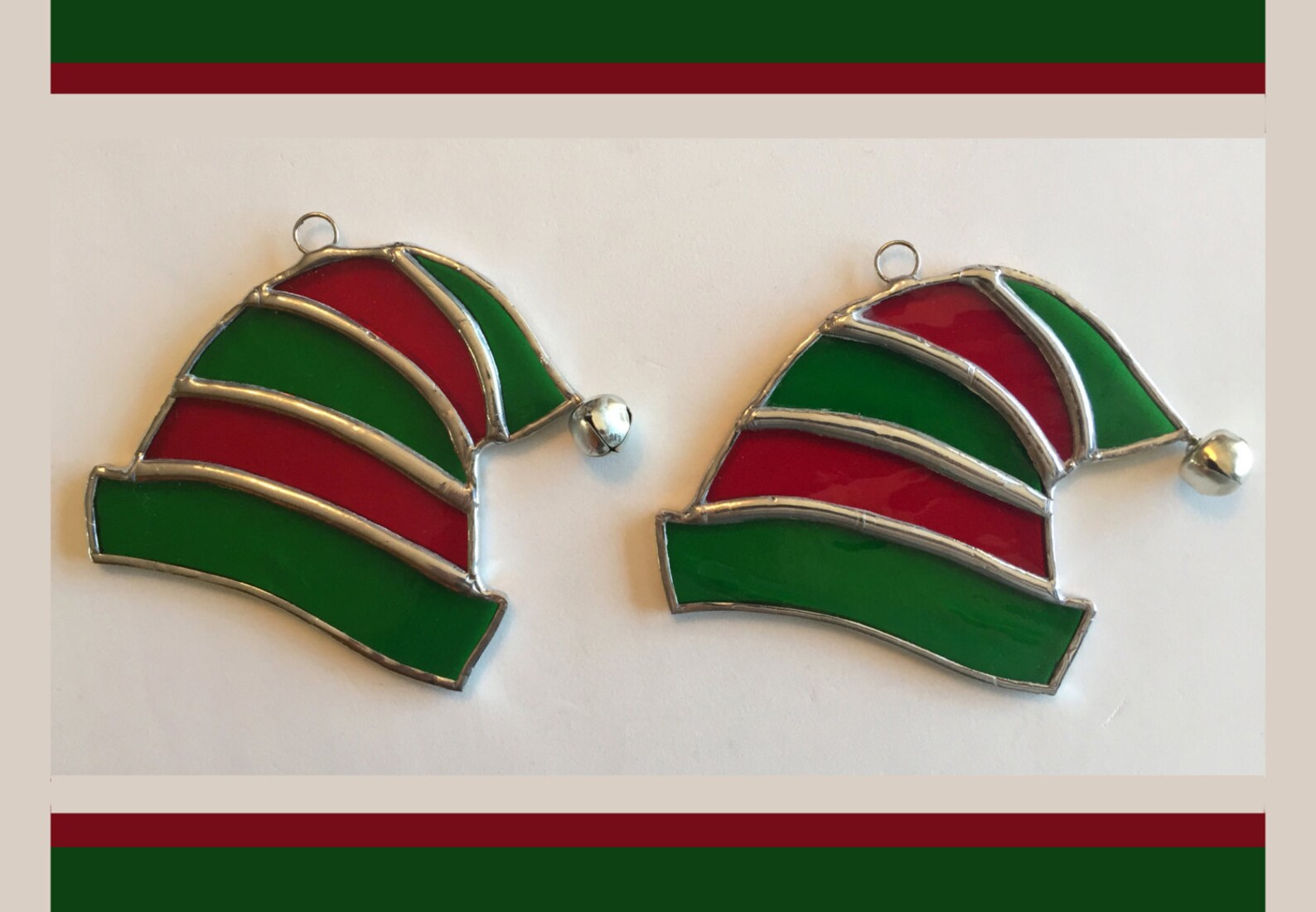 Handmade Stained Glass Elf's Hat Suncatcher - Etsy Canada