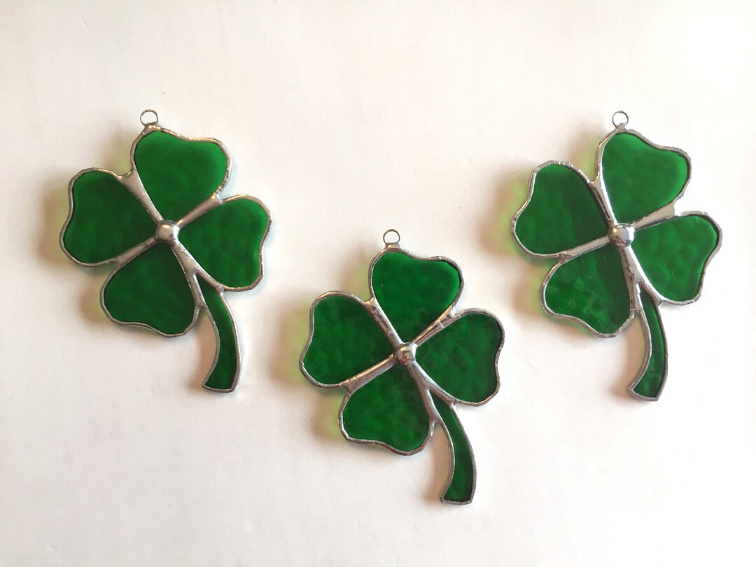 Stained Glass Four-leaf Clover Suncatcher (ONE) - Etsy