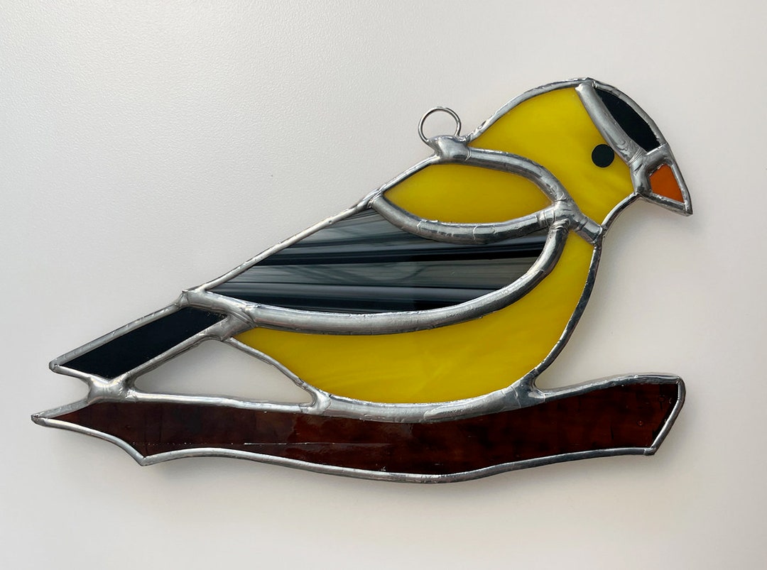 Handmade Stained Glass Goldfinch/finch Suncatcher - Etsy