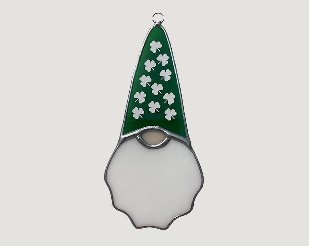 Handmade Stained Glass St. Patrick's Day/leprechaun Gnome - Etsy