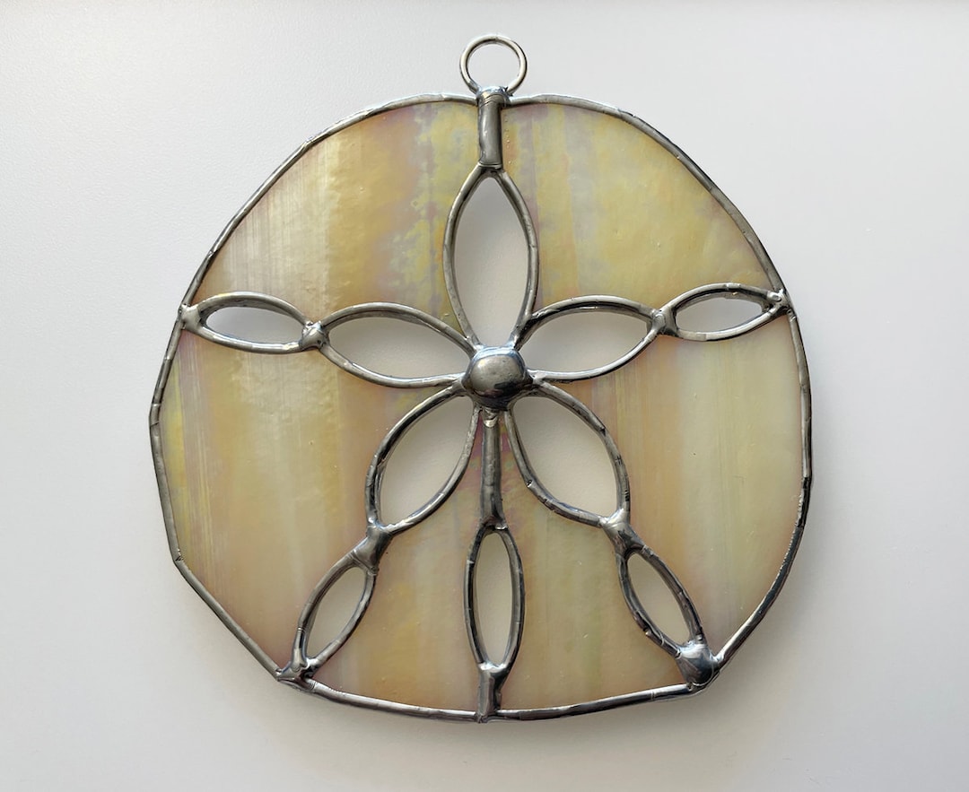 Handmade Stained Glass Sand Dollar Suncatcher - Etsy