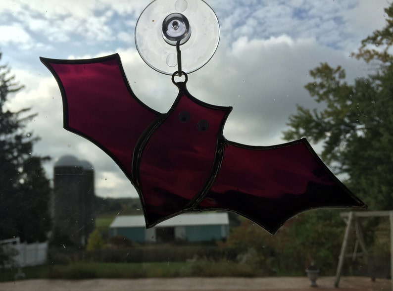 Handmade Stained Glass Bat - Etsy