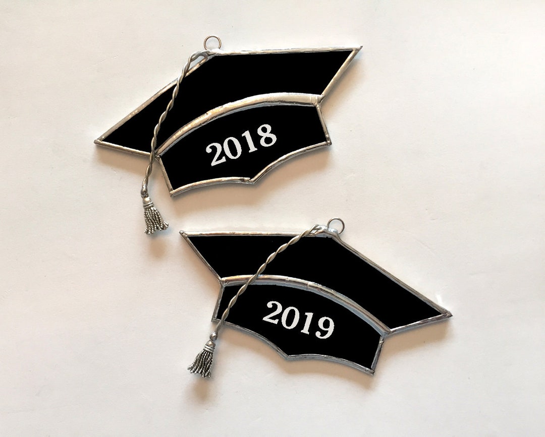 Handmade Stained Glass Graduation Cap Suncatcher - Etsy