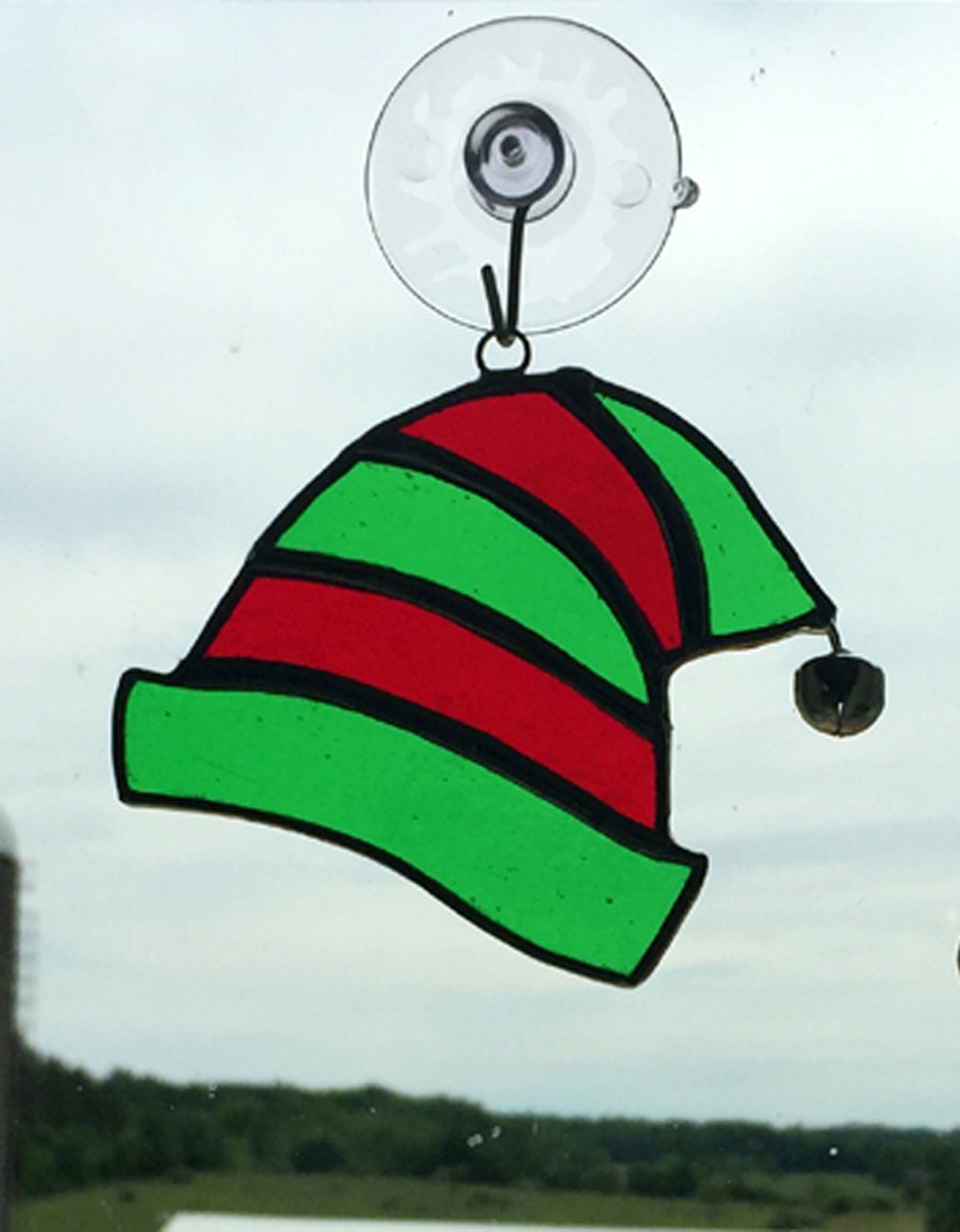 Handmade Stained Glass Elf's Hat Suncatcher - Etsy Canada