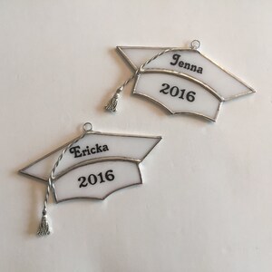 Handmade Stained Glass Graduation Cap Suncatcher - Etsy